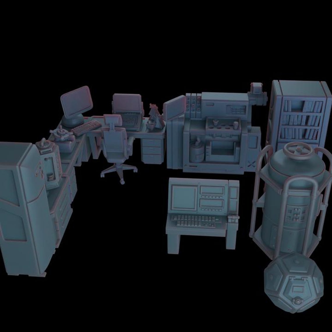 Spaceship Lab Computer Space Ship Station Science Dnd Scatter Terrain ...
