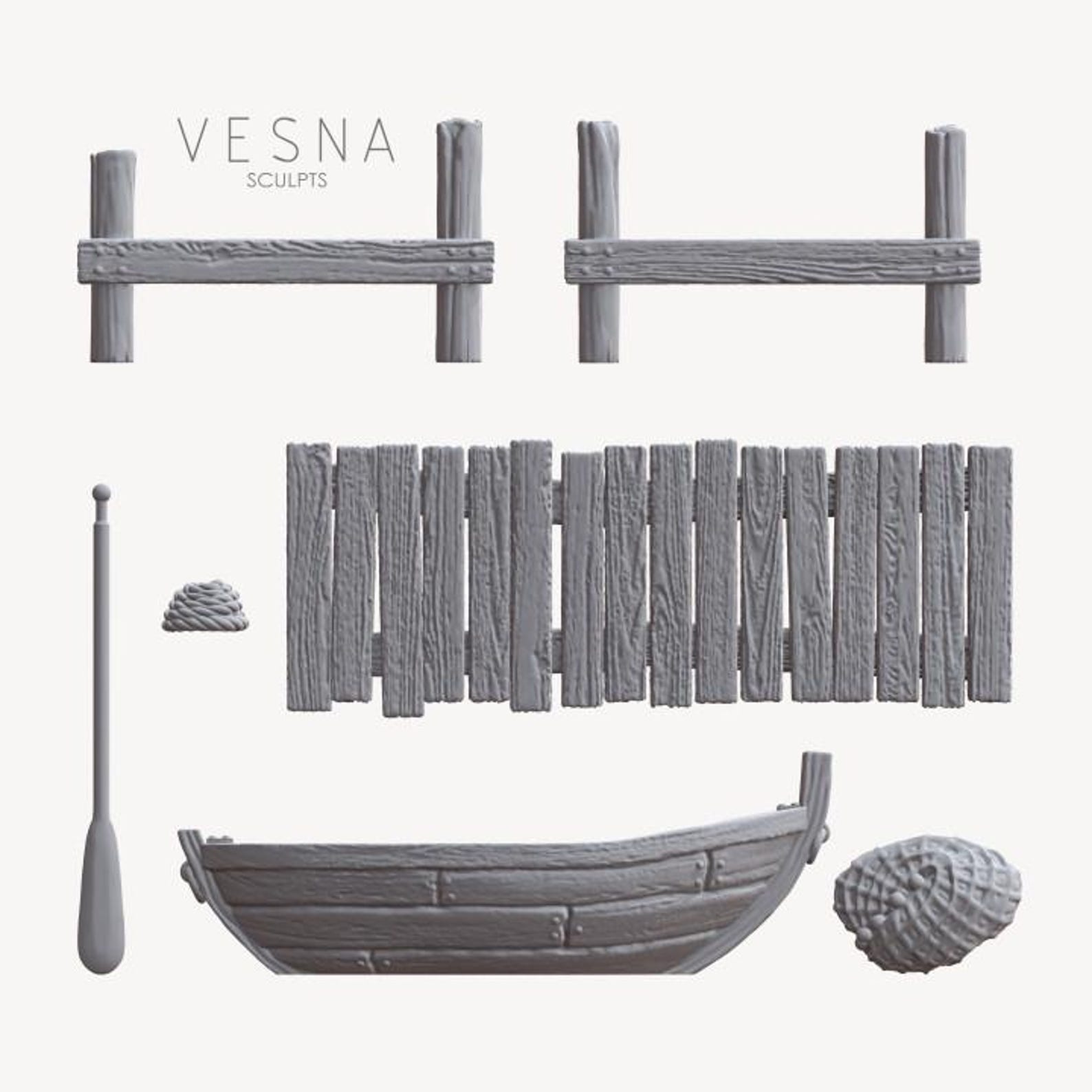 Pier Dock Boat Lake Pond Water Scatter Terrain Scenery Landscape TTRPG ...