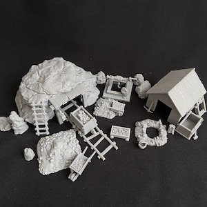 Medieval Mine Miners Scatter Terrain Scenery Landscape TTRPG Fantasy ...