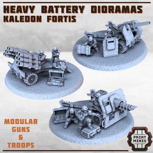 Heavy Artillery Battery Guns Squad Battalion Army Scatter Terrain ...