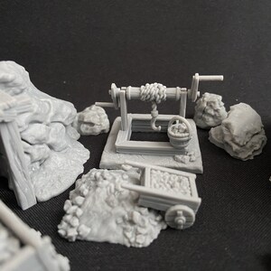 Medieval Mine Miners Scatter Terrain Scenery Landscape TTRPG Fantasy ...