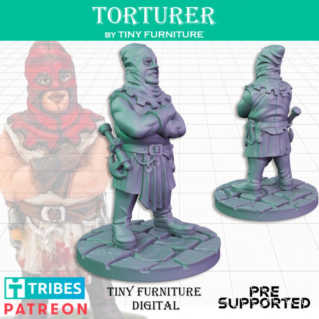 Executioner Master Dungeon Torture Medieval Fantasy Scatter Scenery TTRPG Masked - Etsy