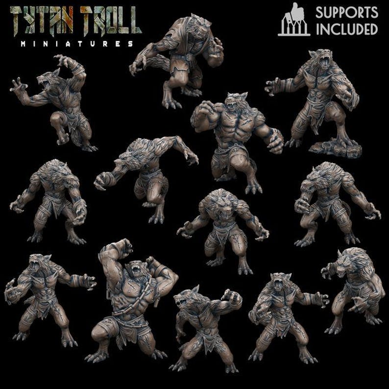Werewolf Bundle Pack Wolf Wolves Creatures Monsters Werewolves Dnd ...