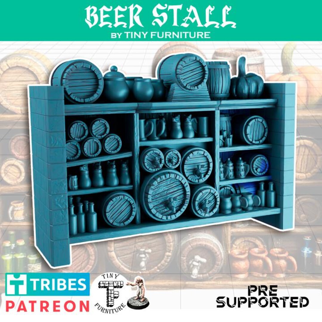 Beer Stall Wine Beverage Inn Tavern Bar Grog Storage Shelf Scatter ...