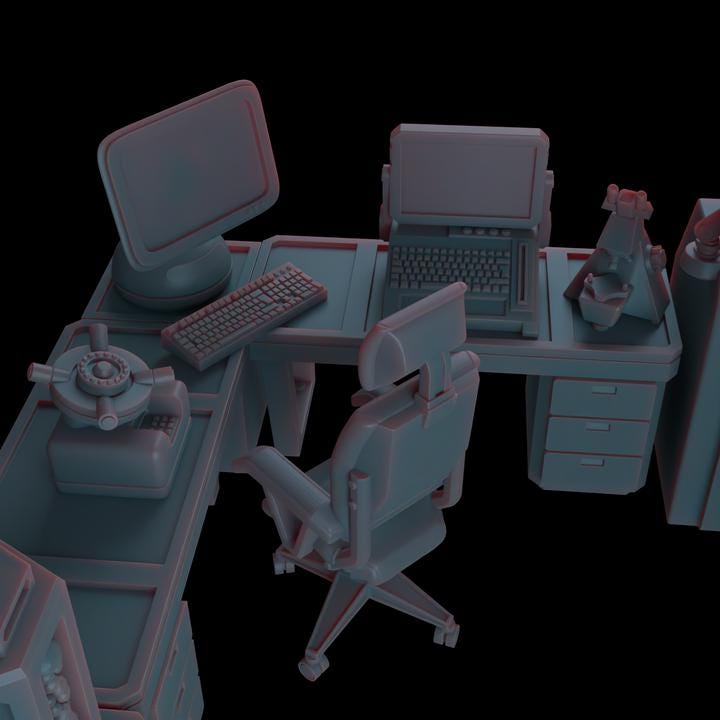 Spaceship Lab Computer Space Ship Station Science Dnd Scatter Terrain ...