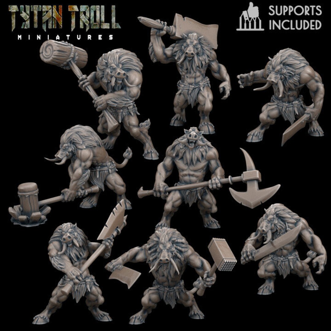 Wereboar Werewolf Boar Monster Creature Miniature Scatter Terrain ...