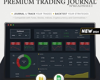 Simple Trading Journal 2024 Backtesting Strategy Google Sheets Planner ...