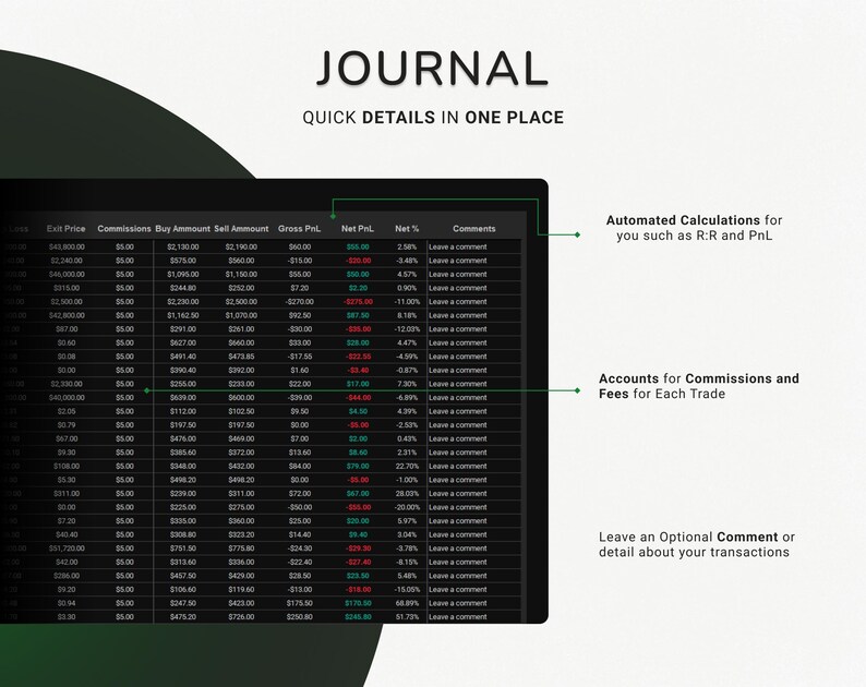 Simple Trading Journal 2024 Backtesting Strategy Excel Planner Crypto ...