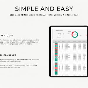 Simple Trading Journal 2024 Backtesting Strategy Excel Planner Crypto ...