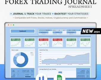Simple Trading Journal 2024 Backtesting Strategy Google Sheets Planner ...