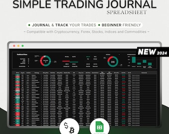 Simple Trading Journal 2024 Backtesting Strategy Google Sheets Planner ...