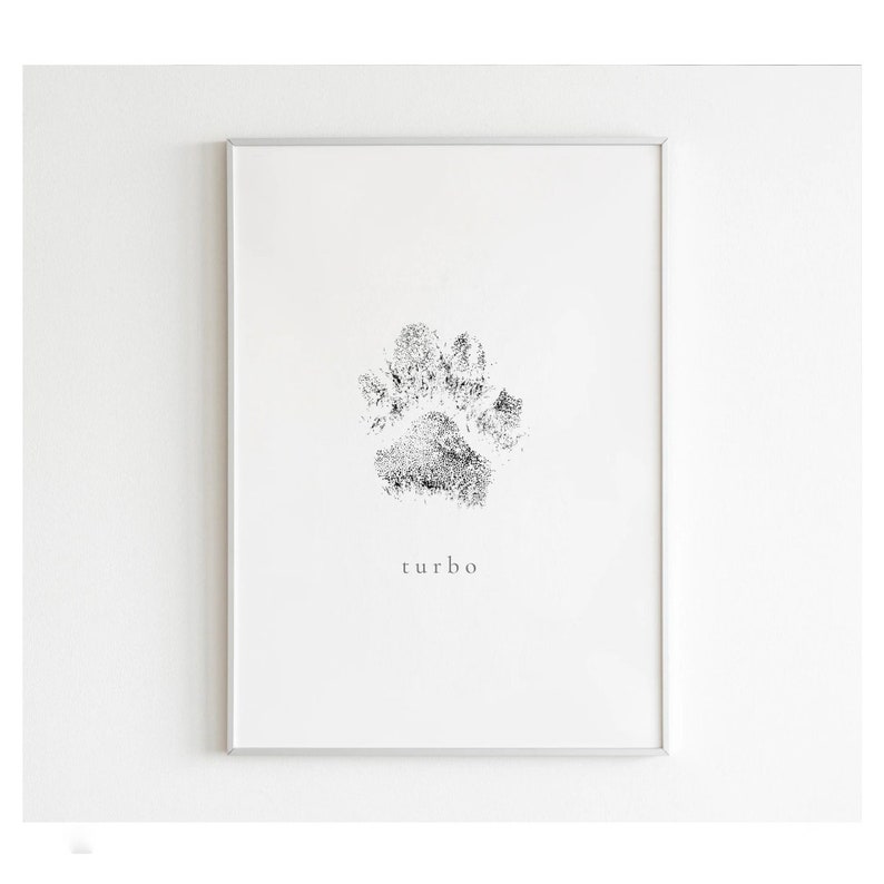 Custom Printable Dog Art Pet Paw Art Custom Dog Paw Print - Etsy