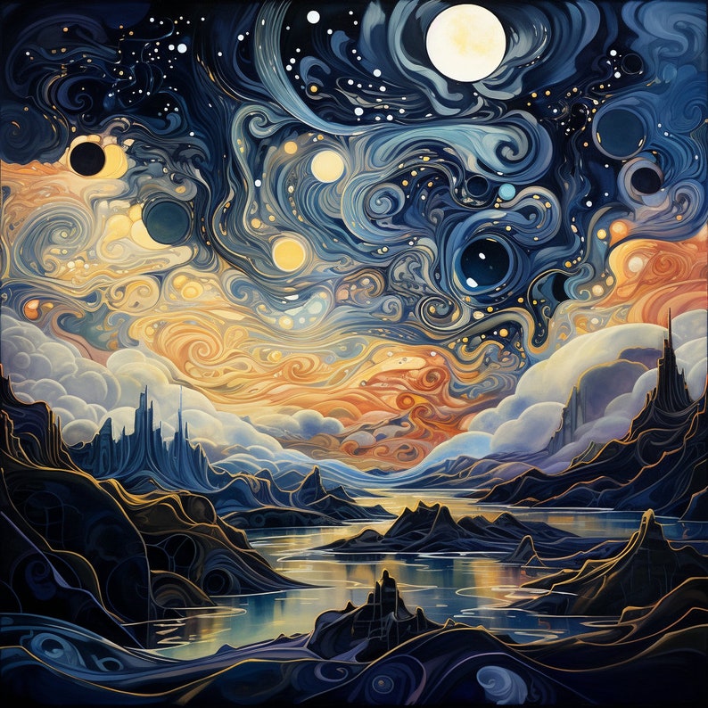 Printable Home Decor, Fantasy Digital Poster Wall Art Gift ...