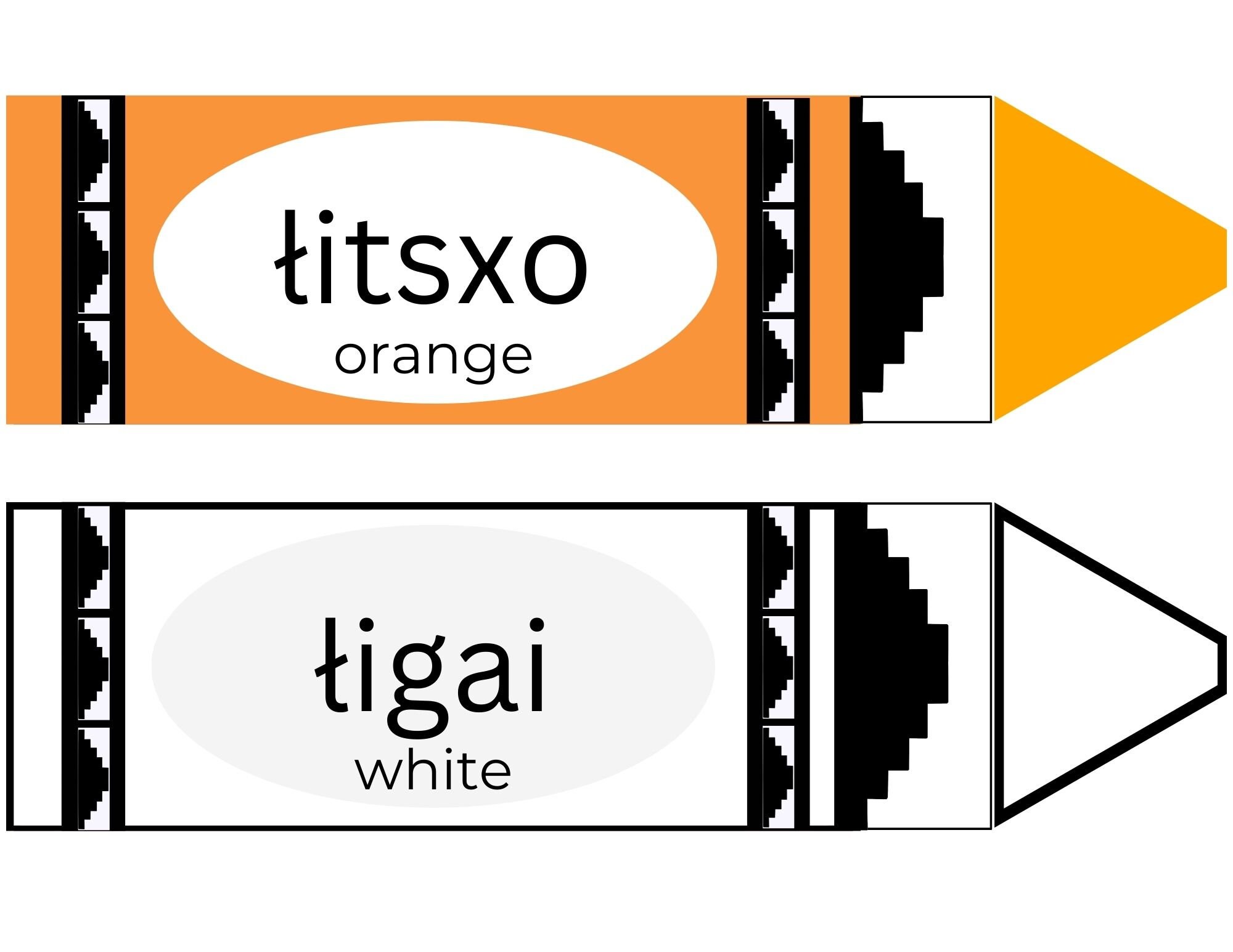 Navajo Classroom Crayon Colors Educational Poster Signage in English ...