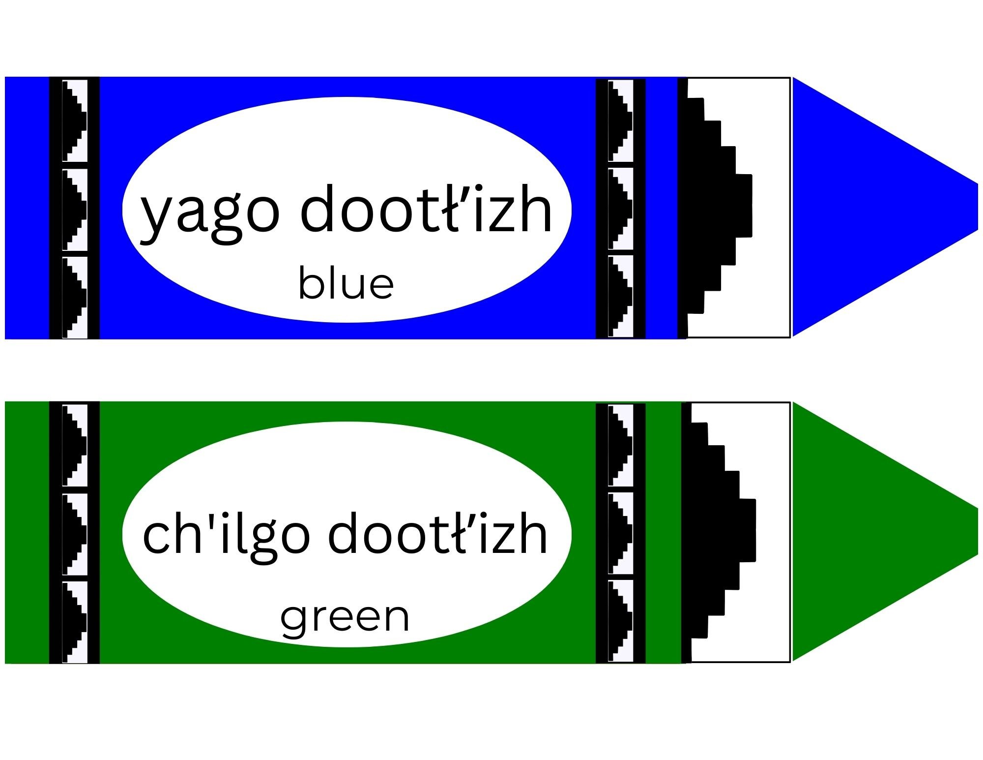 Navajo Classroom Crayon Colors Educational Poster Signage in English ...