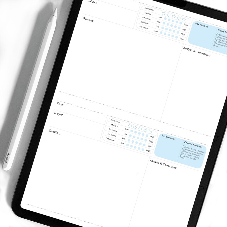 Maths Revision Sheet | A4 PDF Instant Download, Goodnotes & Printable ...