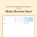 Maths Revision Sheet | A4 PDF Instant Download, Goodnotes & Printable ...