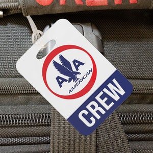 American Airlines RETRO Logo (1962-67) CREW Luggage Bag Tags ...