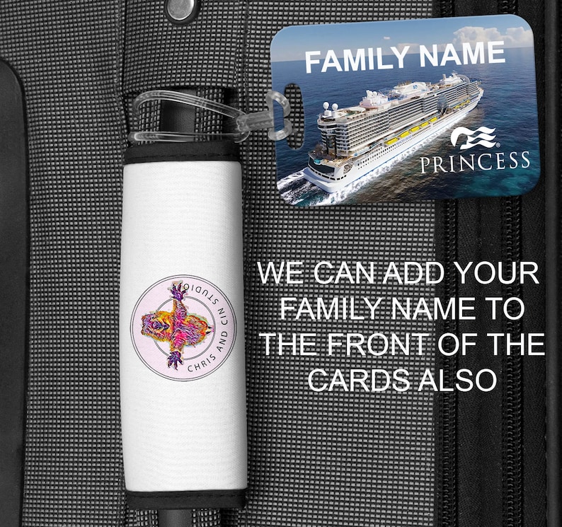 Princess Cruises, Cruise Ship Luggage Bag Tags With Your Name & Contact ...