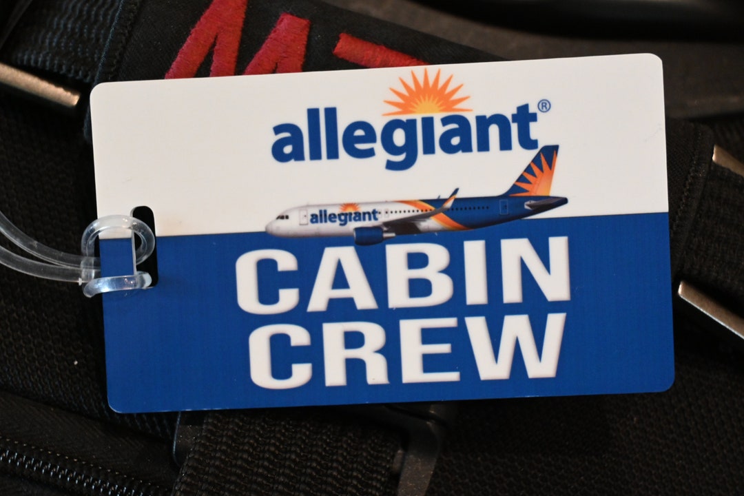 Allegiant Airlines CABIN CREW - Flight Attendant Luggage Bag Tags, A320 ...