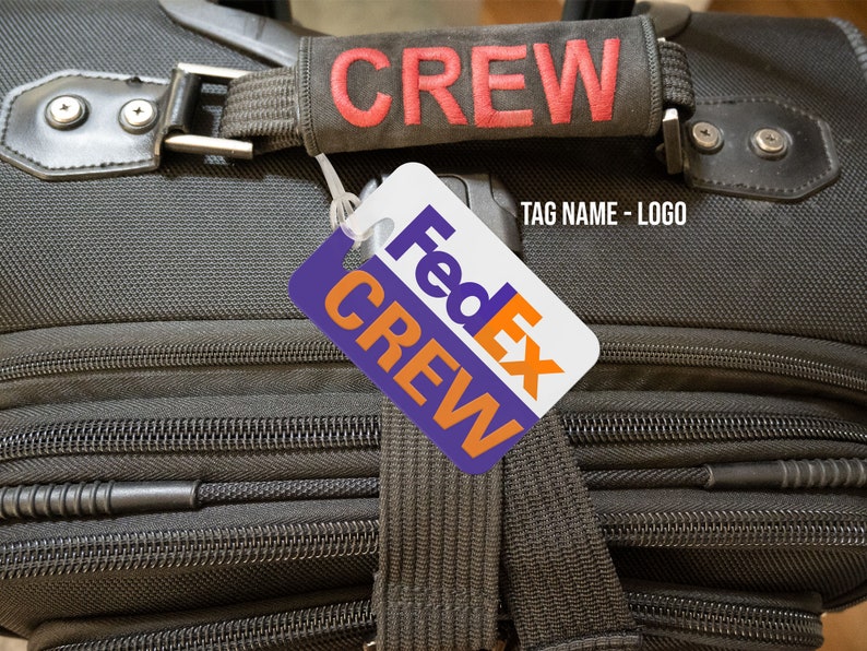 FEDEX CREW Luggage Tags, Shipped Free to USA - Choose Logo or With Logo ...