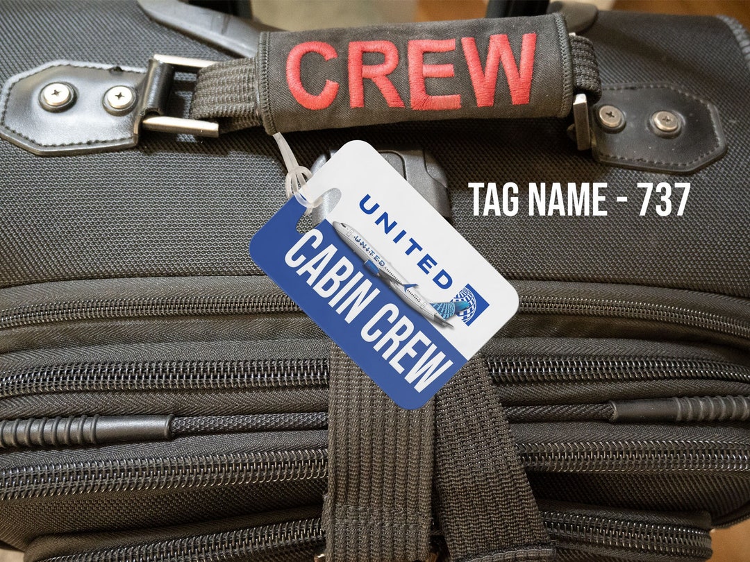 United Airlines CABIN CREW Luggage Tags, Shipped Free - Choose Logo or ...