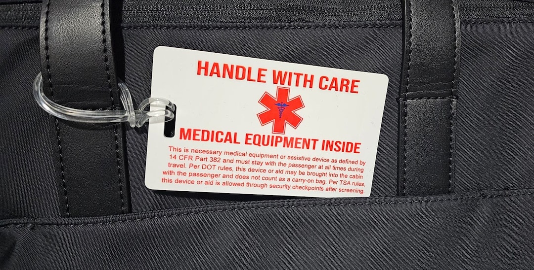Medical Equipment Inside Luggage Tags With 14 CFR Part 382382 ...