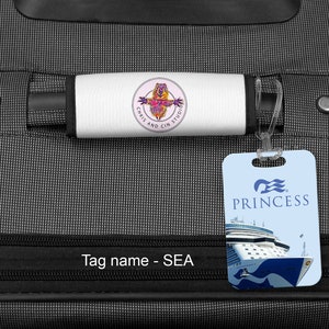 Princess Cruises, Cruise Ship Luggage Bag Tags With Your Name & Contact ...