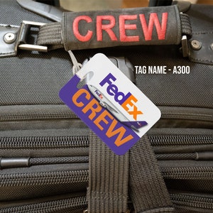 FEDEX CREW Luggage Tags, Shipped Free to USA - Choose Logo or With Logo ...