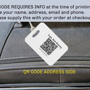 Personalized Luggage Bag Tags With Your Name & Contact Details or With ...