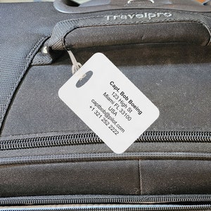 Personalized Luggage Bag Tags With Your Name & Contact Details or With ...