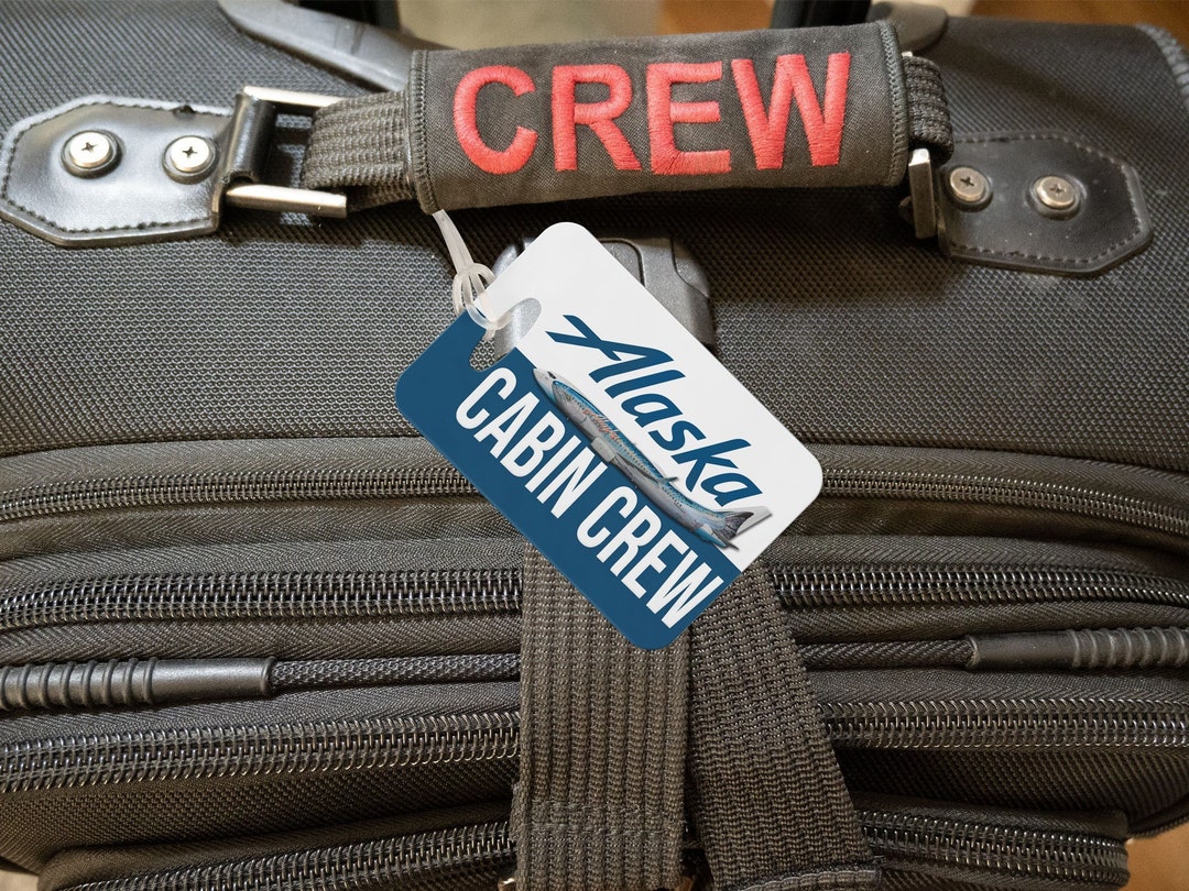 Alaska Airlines CABIN CREW Luggage Tags, Shipped Free - Choose Logo or ...