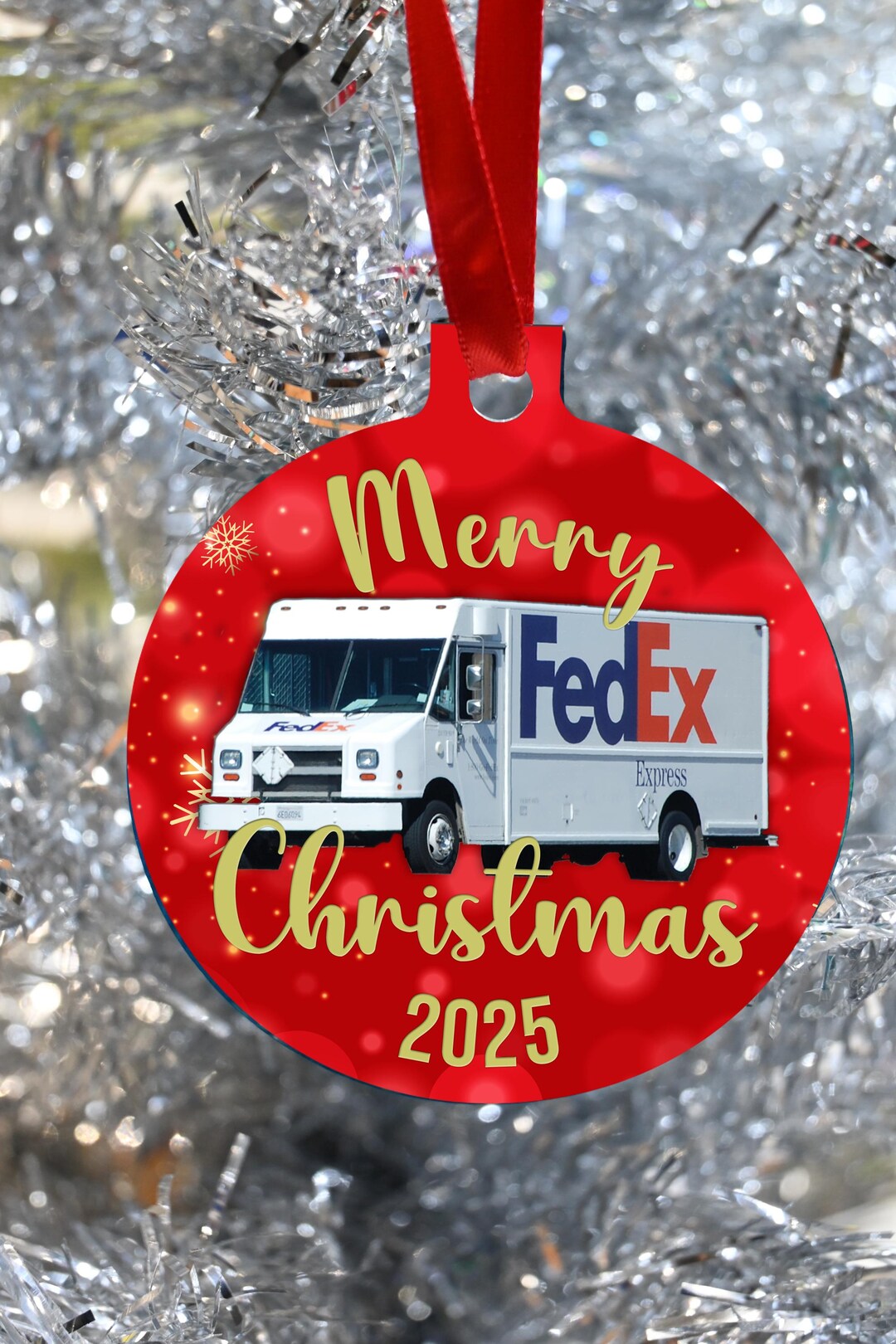 Fedex Delivery Driver Merry Christmas / Happy Holidays Ornament and ...