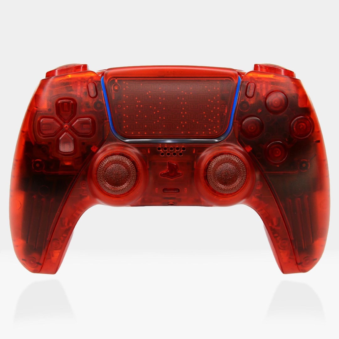 Triple Clear Red PS5 Controller Sony X Killscreen Playstation 5 Custom ...