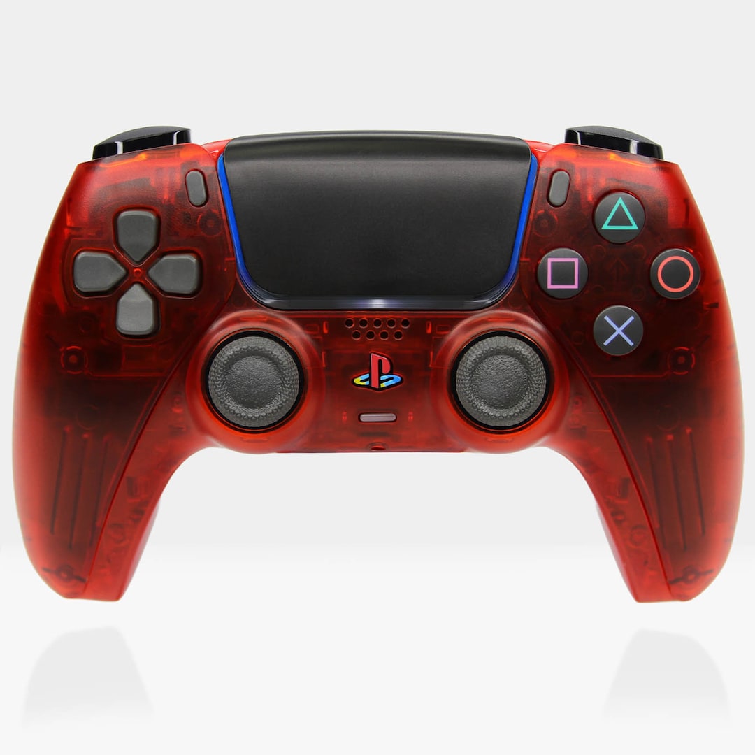 DS4 Red Crystal Retro PS5 Controller Killscreen X Sony Playstation 5 ...