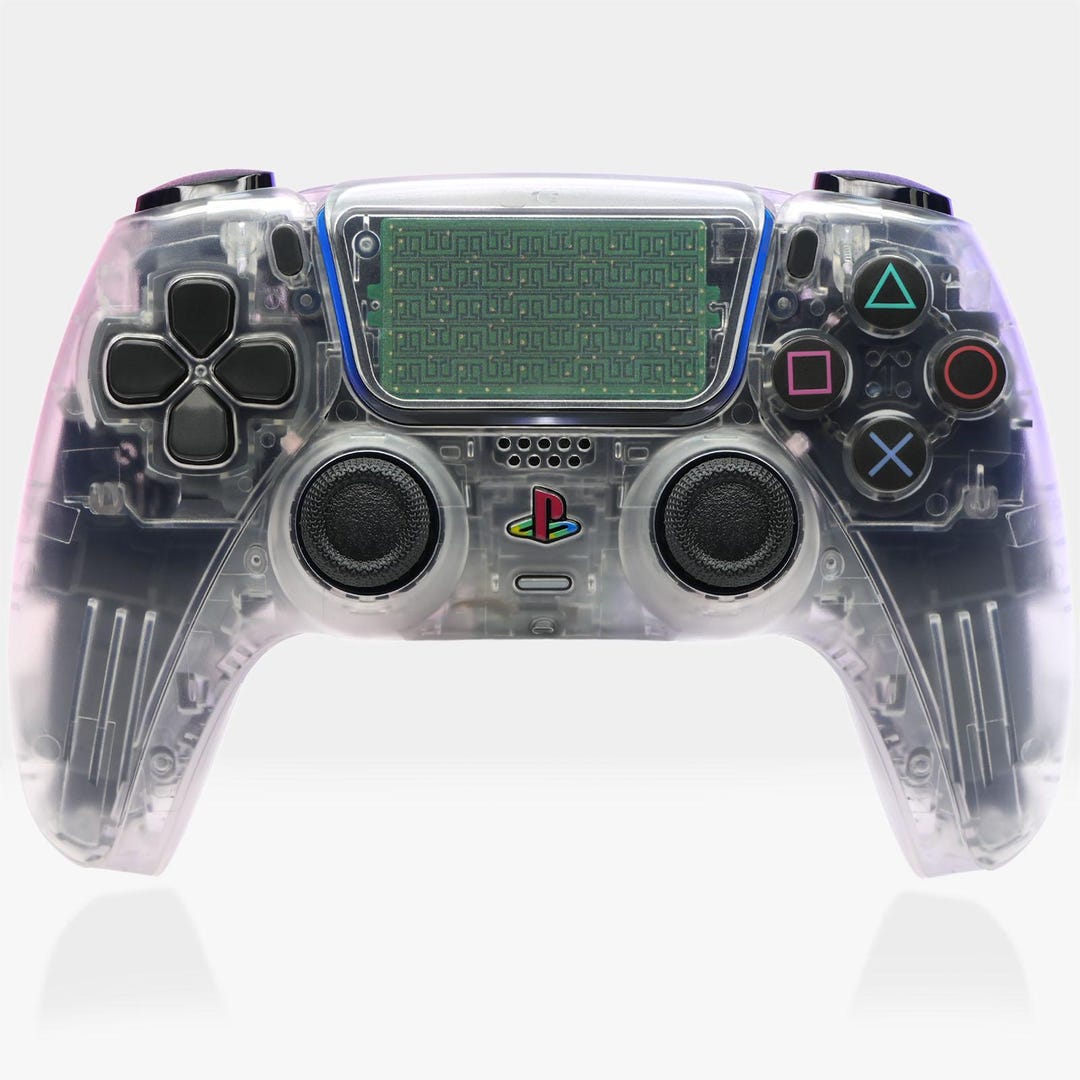 Crystal Clear PS5 Controller by Killscreen, Transparent Retro Dualshock ...