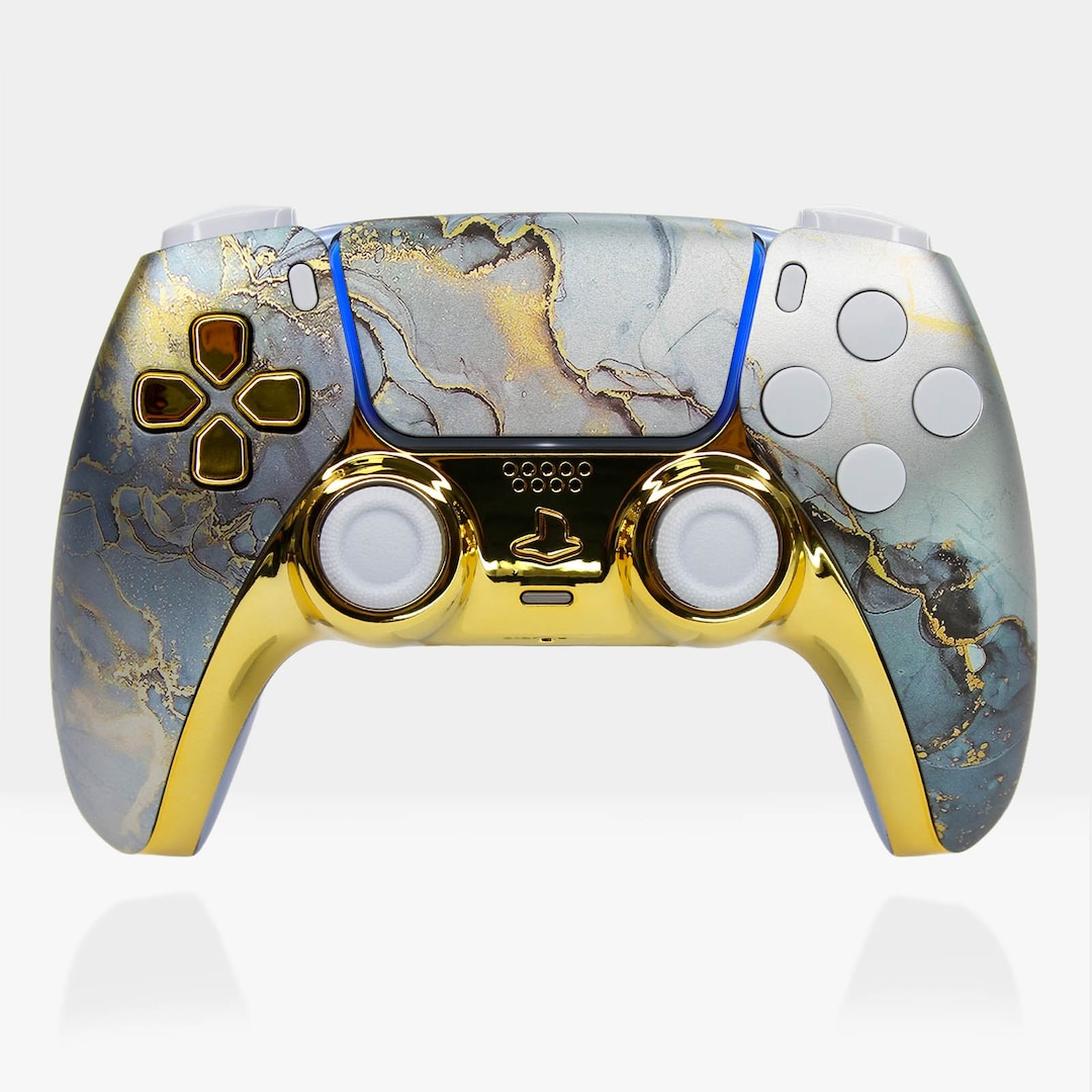 Nevermarble Gold Marble Playstation 5 PS5 Dualsense Custom Controller Etsy