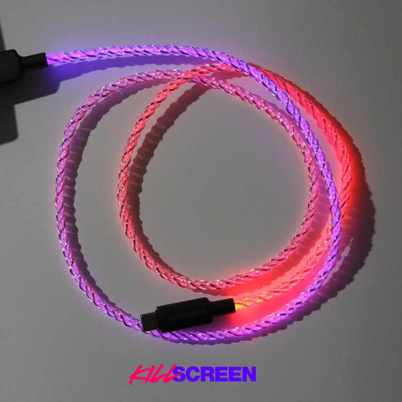 RGB LED Usb-a to Usb-c Cable & Usb-c to Usb-c Cable by - Etsy