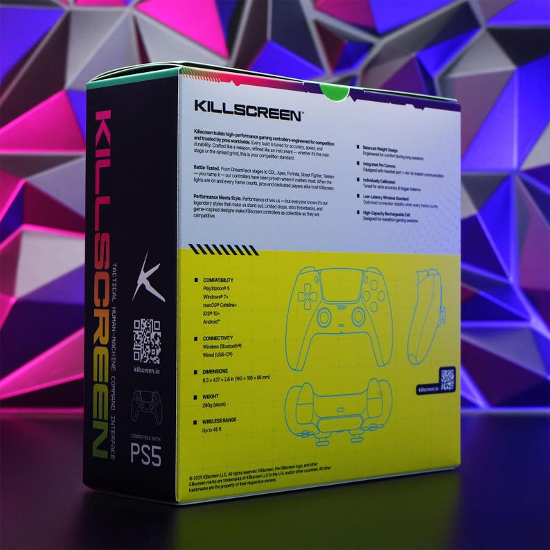 Gold Standard PS5 Controller by Killscreen, Black & Gold Dualsense Style Playstation 5 ...