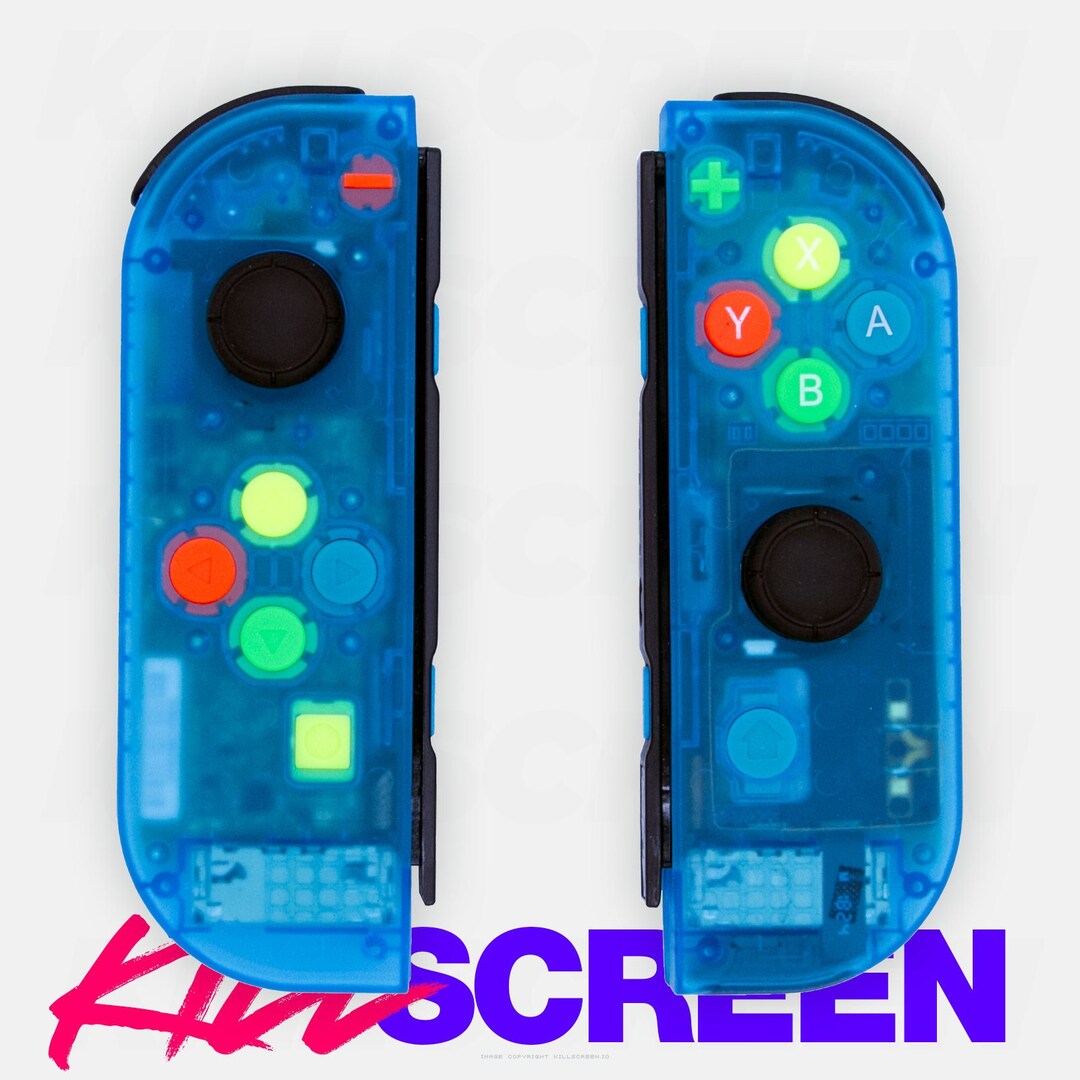 Clear Blue Joy-cons by KILLSCREEN - Etsy