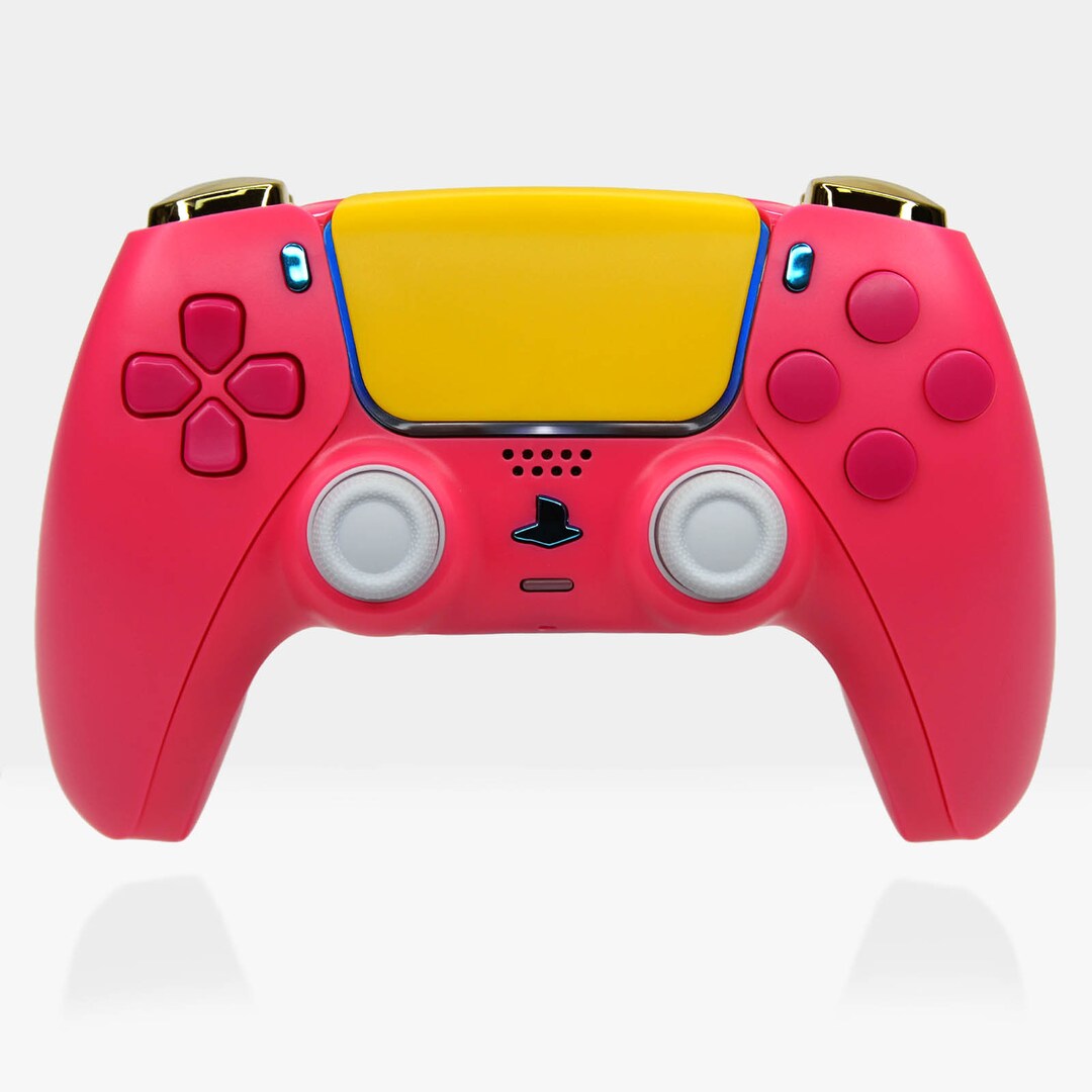 Princess Peach Custom PS5 Controller | Pink Gold Yellow Dualsense by ...