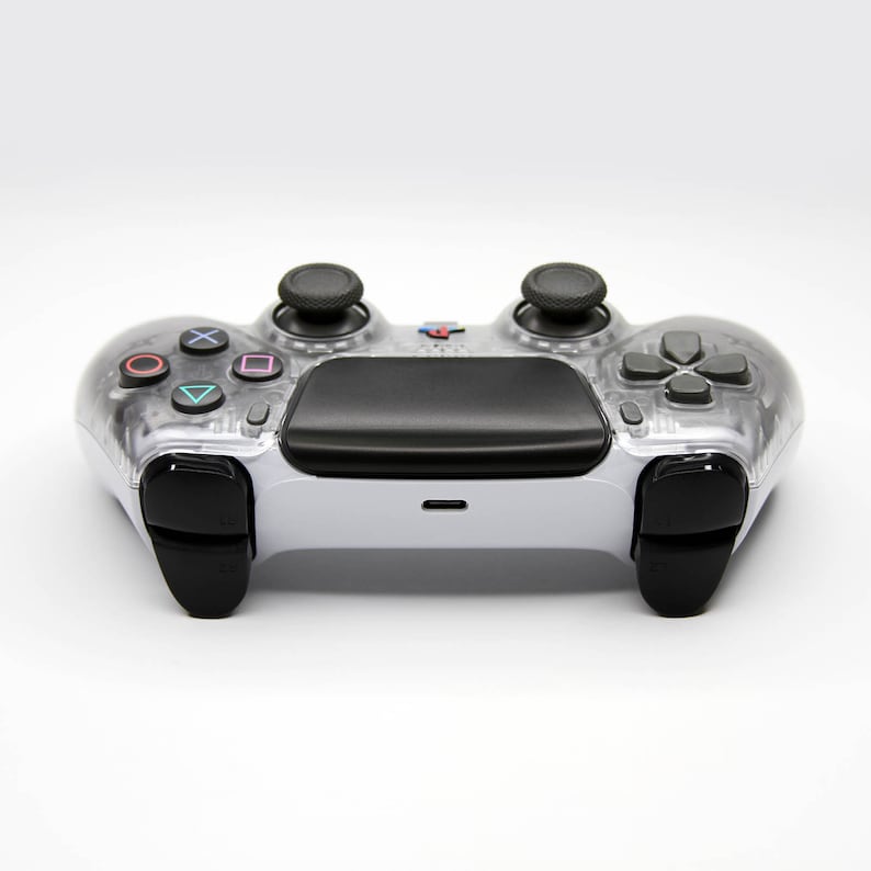 DS4 Crystal Clear Custom PS5 Controller, Retro Transparent Dualsense by ...