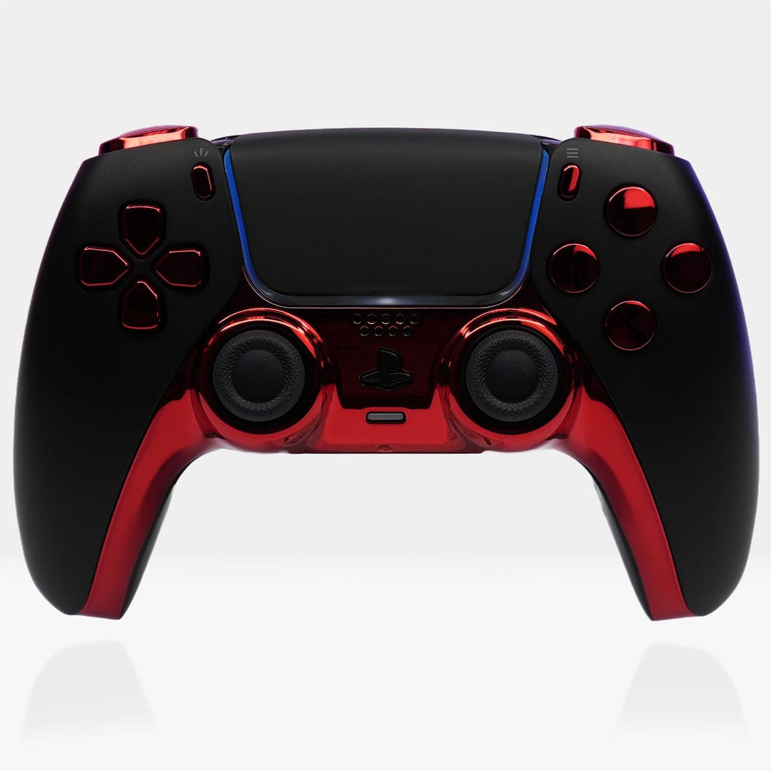 Bloodrite PS5 Controller - Chrome Red Dualsense by Killscreen, Matte ...