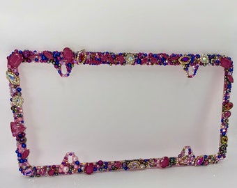 Lexus Crystal Black and Red Sparkle Auto Bling Rhinestone License Plate ...