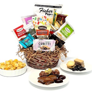 Hand Crafted Gift Baskets With Assorted Chocolates, Cookies, Candies ...