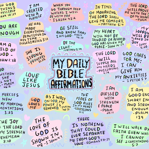 Bible Affirmations - Etsy