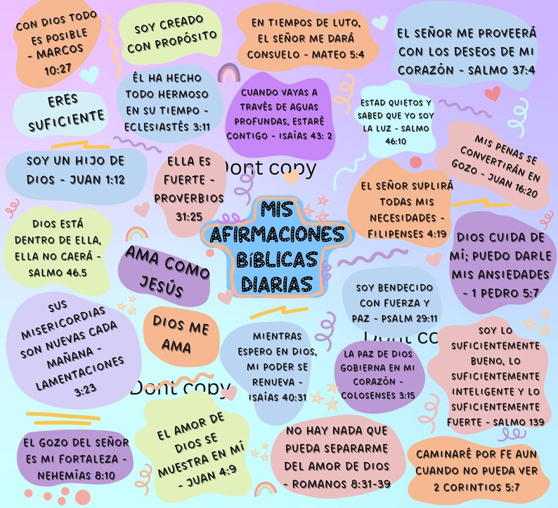 My Daily Bible Affirmations spanish Versionsublimation Des - Etsy