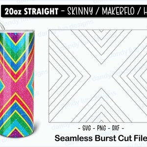X Diamonds Echo Burst Tumbler Template for 20oz Skinny Straight ...