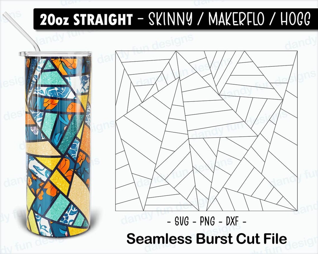 Triangle Crazy Burst Tumbler Template for 20oz Skinny Straight ...