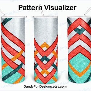V-split Crossed Burst Tumbler Template for 20oz Skinny Straight ...